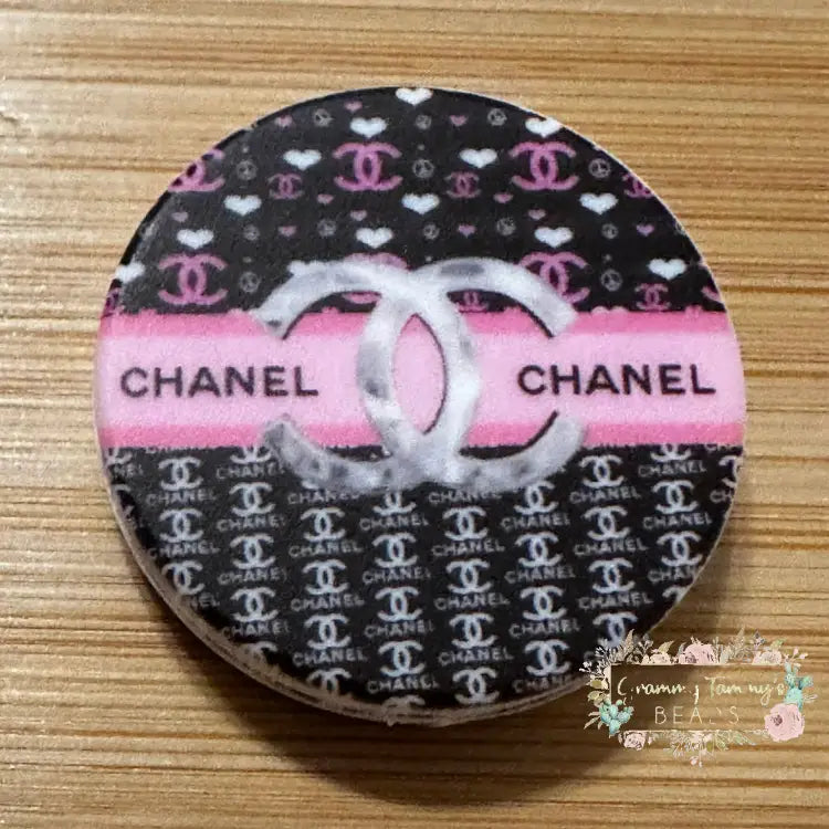 SILICONE FOCAL BEAD - Cici Round with Small Hearts & Logo – Grammy ...