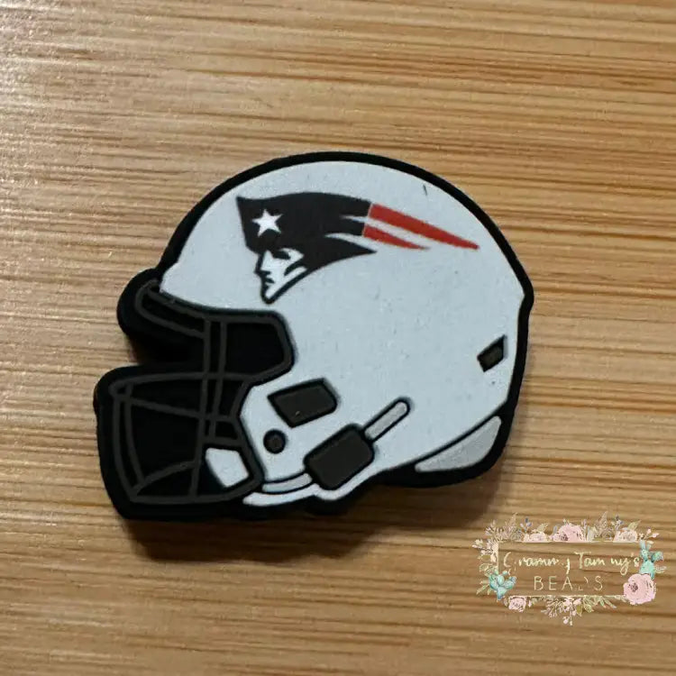 SILICONE FOCAL BEAD - Patriots Helmet – Grammy Tammy's Beads